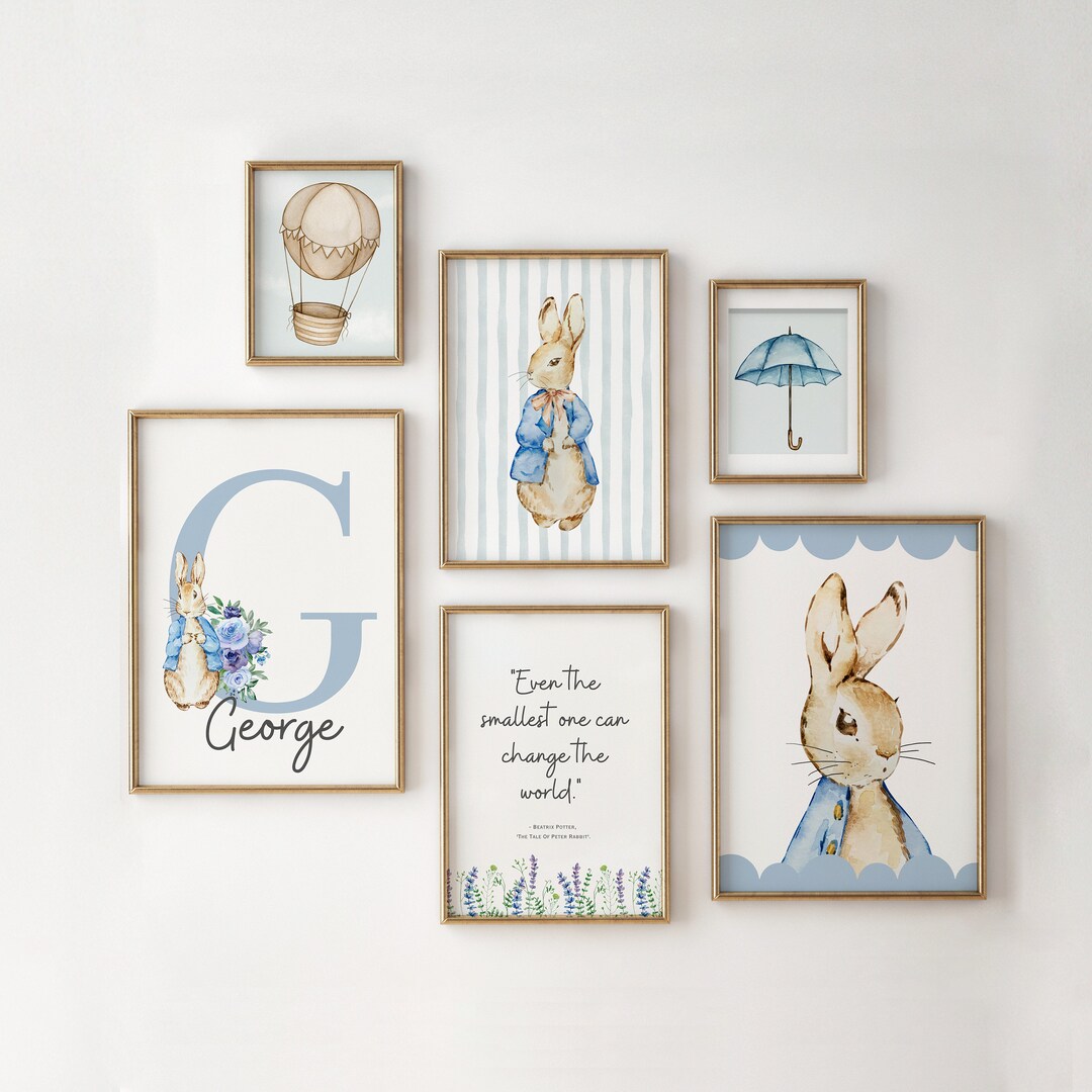 Printable - Blue Peter Rabbit Gallery Wall Print, Set of 6 | Baby Boy ...