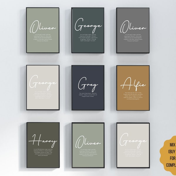 Name Meaning Art - Etsy