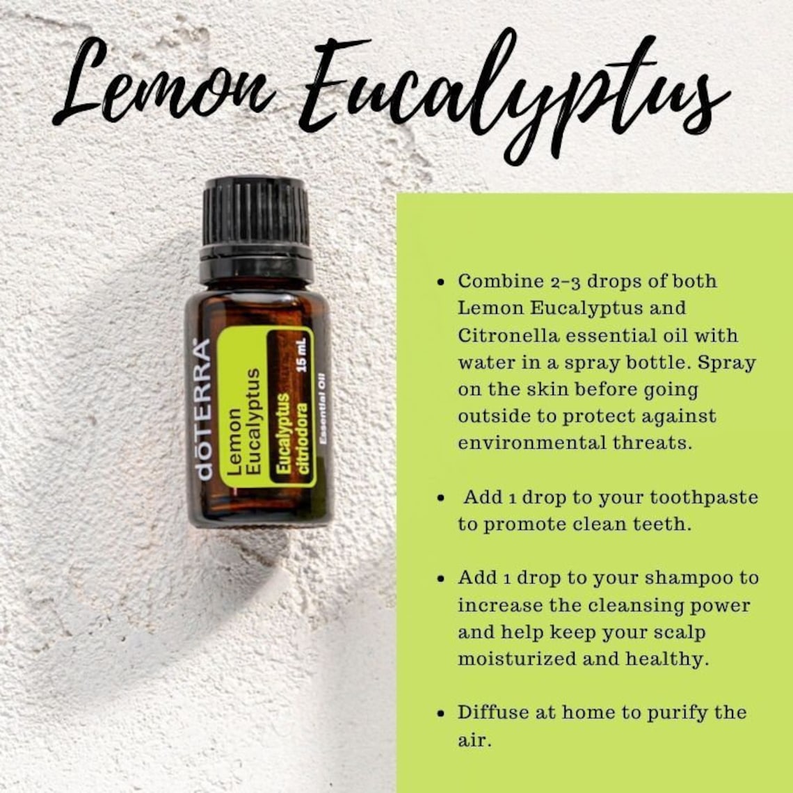 Doterra Lemon Eucalyptus Essential Oil 15ml - Etsy