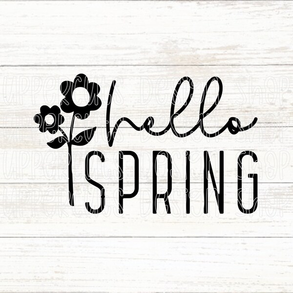 Hello Spring Svg - Etsy