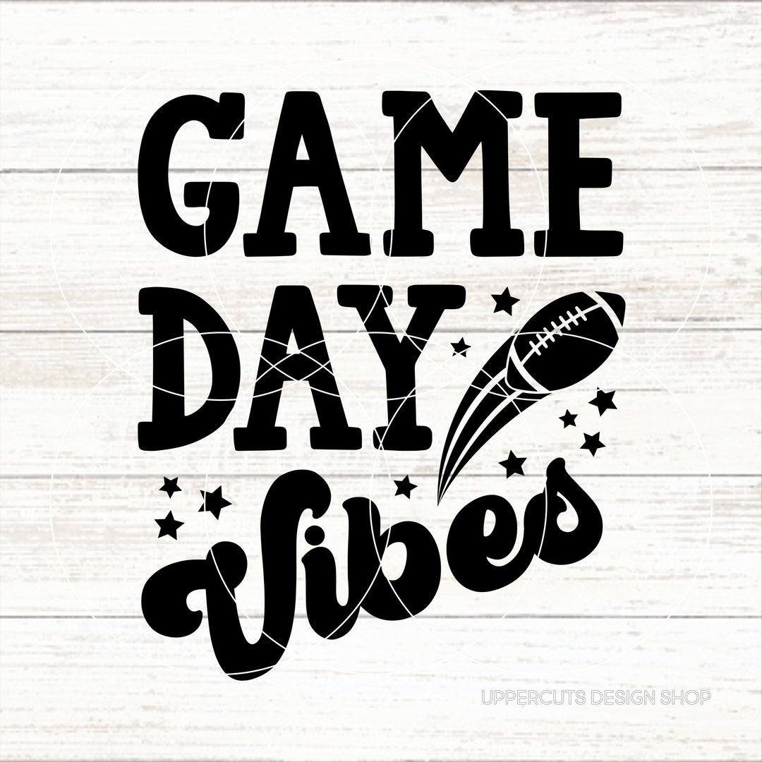 Game Day Vibes SVG, Cute Football Digital Download, Game Day SVG ...