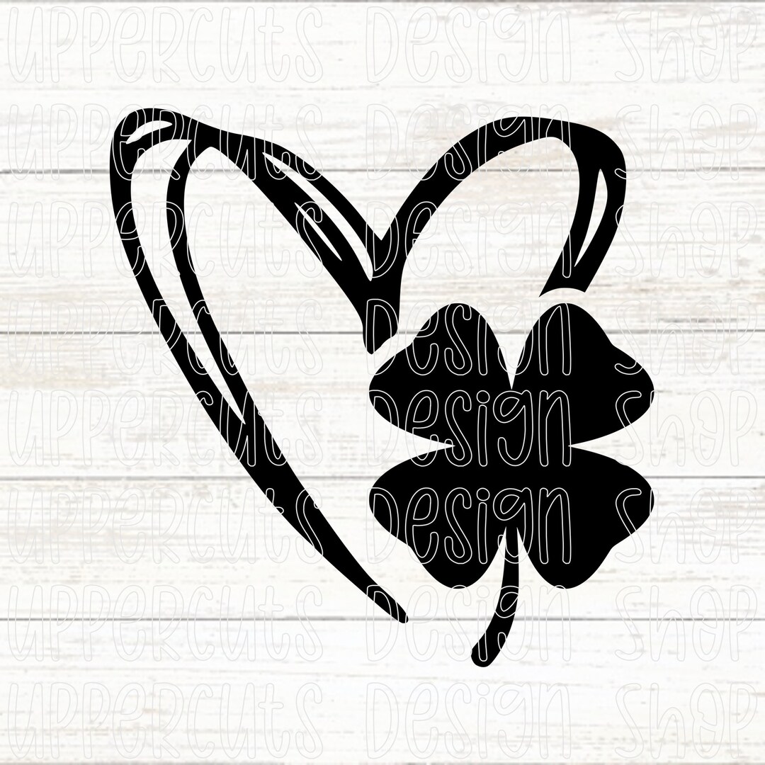 Love and Luck SVG, Good Luck Svg, Four Leaf Clover Heart Svg, St ...