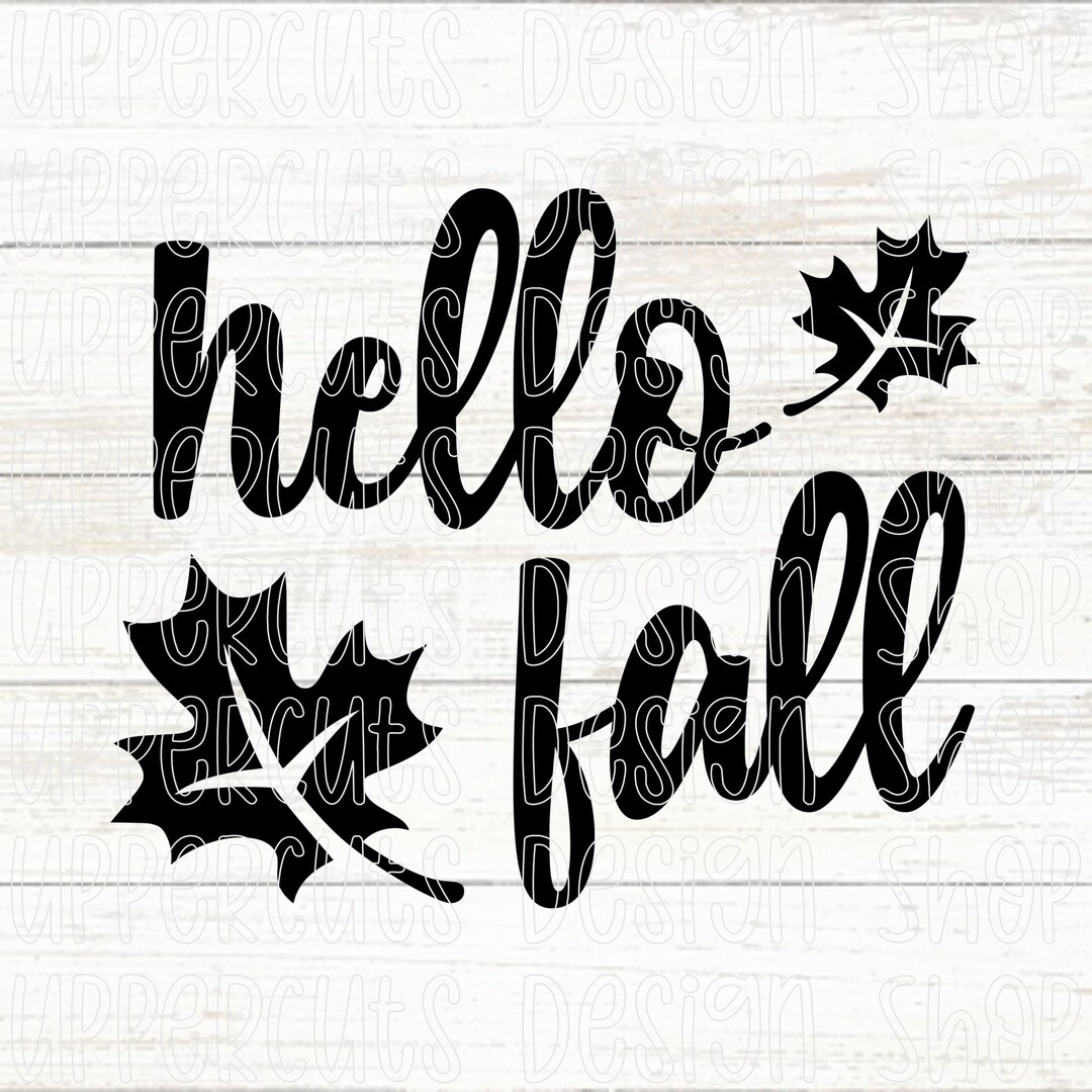 Hello Fall SVG, Cute Fall Decor Instant Download, Autumn SVG, Cute ...