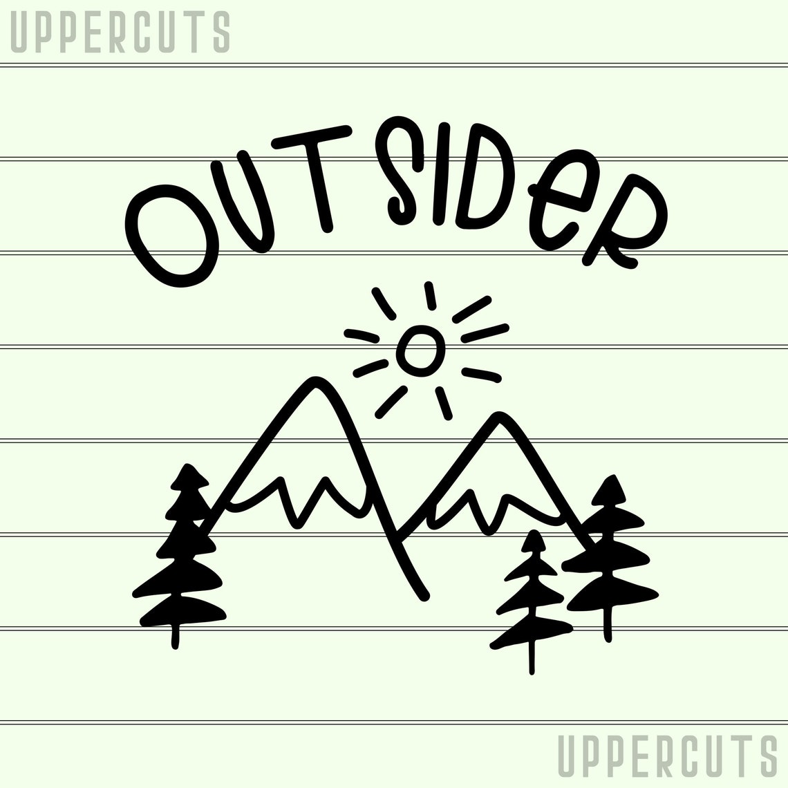Outsider SVG File Cute Outdoorsy Digital Download DIY | Etsy