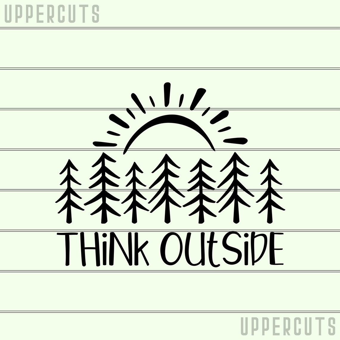 Think Outside SVG File Cute Outdoorsy Digital Download DIY | Etsy