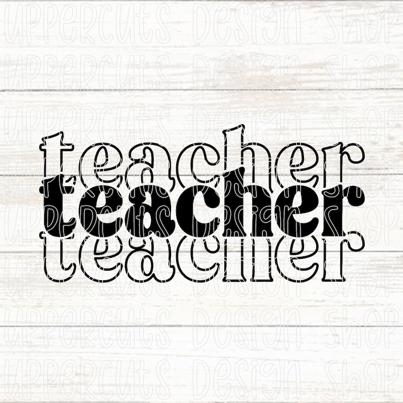 Teacher SVG Simple Teacher SVG Teacher Outlines Svg Teacher | Etsy
