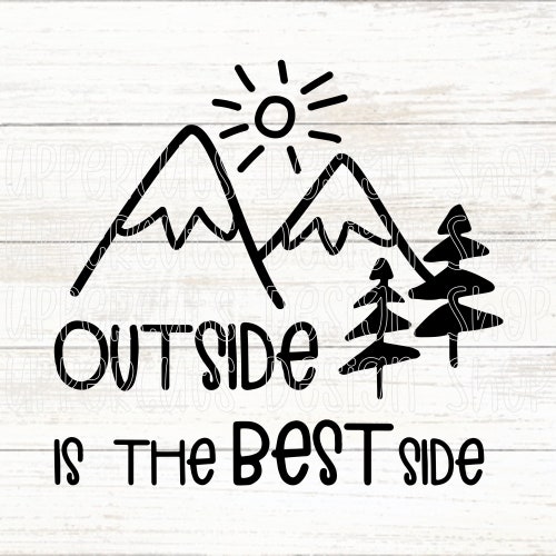 Think Outside SVG File Cute Outdoorsy Digital Download DIY - Etsy