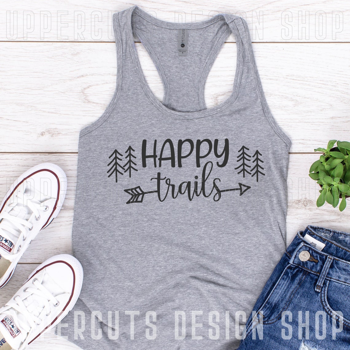 Happy Trails SVG File Cute Hiking SVG DIY Graphic Tee Cut | Etsy