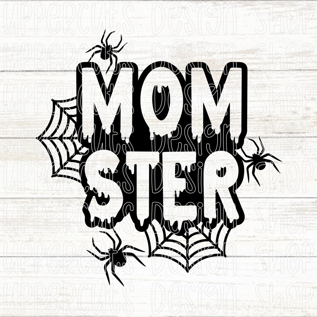 Momster SVG, Drippy Letters Spider Web SVG, Happy Halloween, Halloween ...