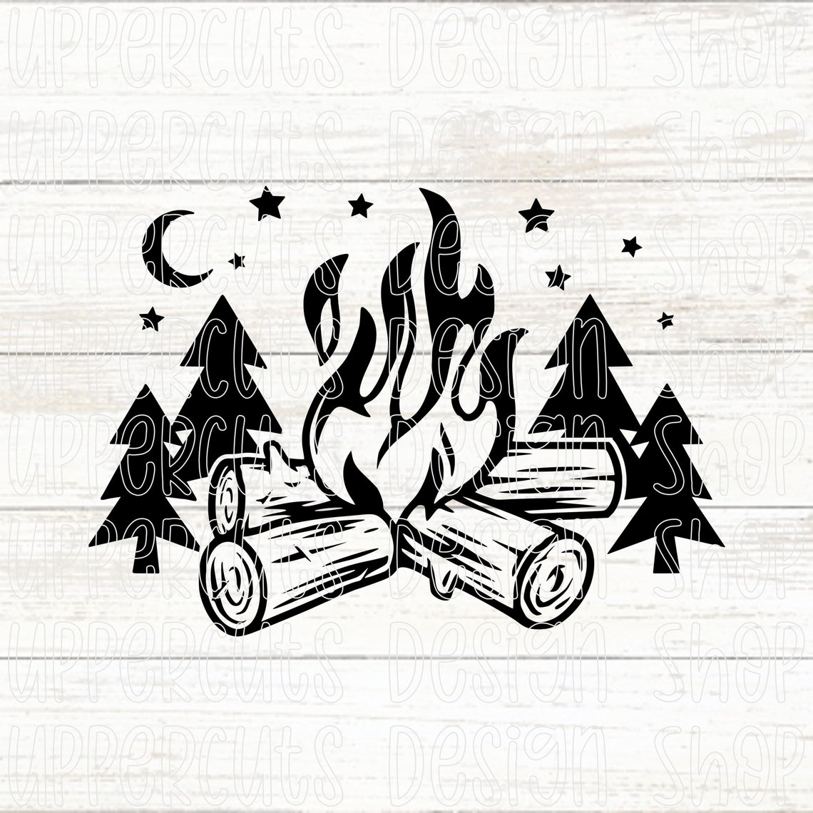 Campfire SVG Campsite Camping Trip Campfire Graphic Diy - Etsy