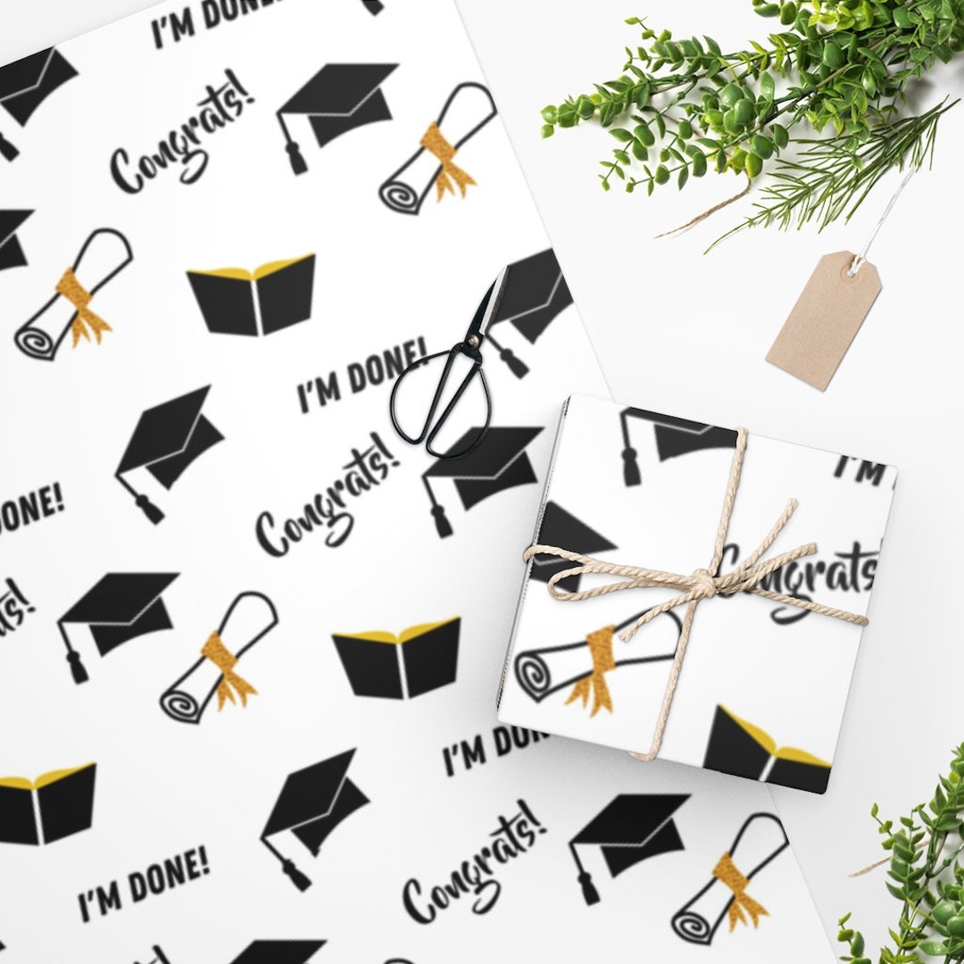 Diploma Graduation Gift Wrapping Paper for Gift Congrats - Etsy