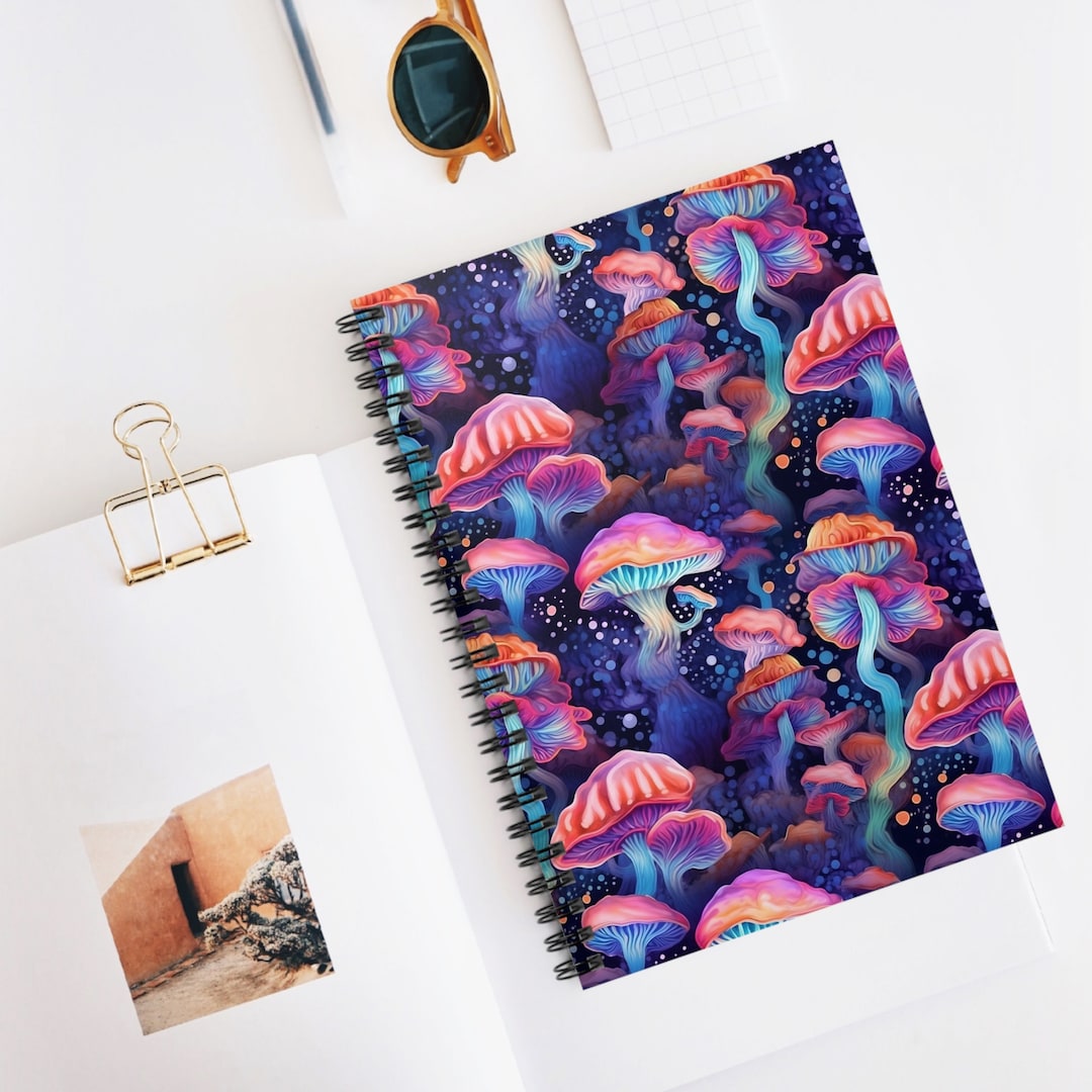 Magical Mushroom Mycology Journal Colorful Digital Mushrooms Nature ...
