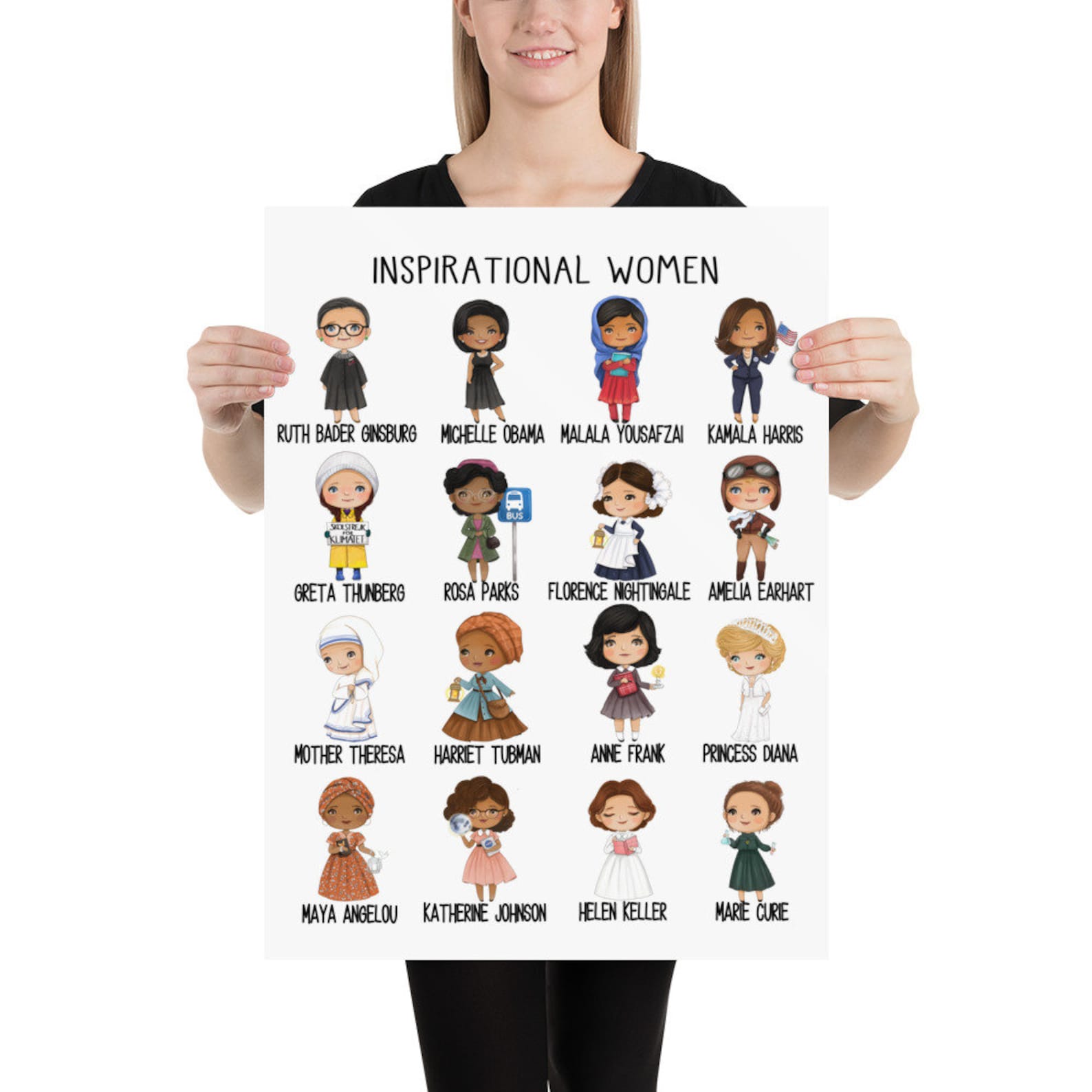 Inspirational Women Poster - Feminist Wonderful Women Leaders and ...