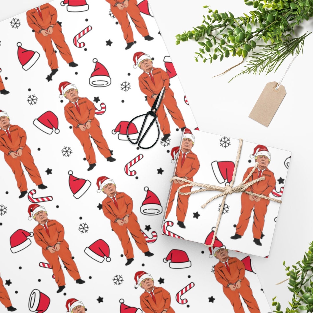 Funny Trump Orange Prison Suit Wrapping Paper for Gifts Pro - Etsy