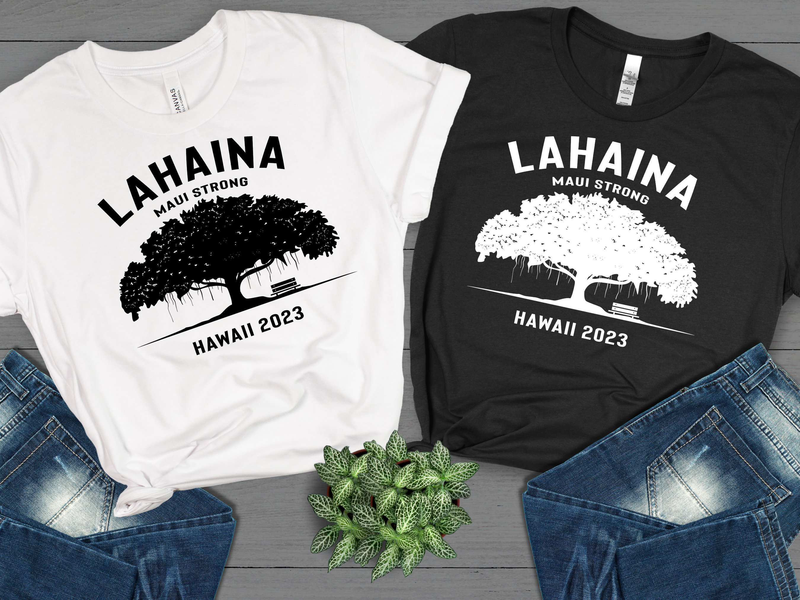 Support Maui Support Lahaina Tshirt - Lahaina Banyan Tree Strong ...