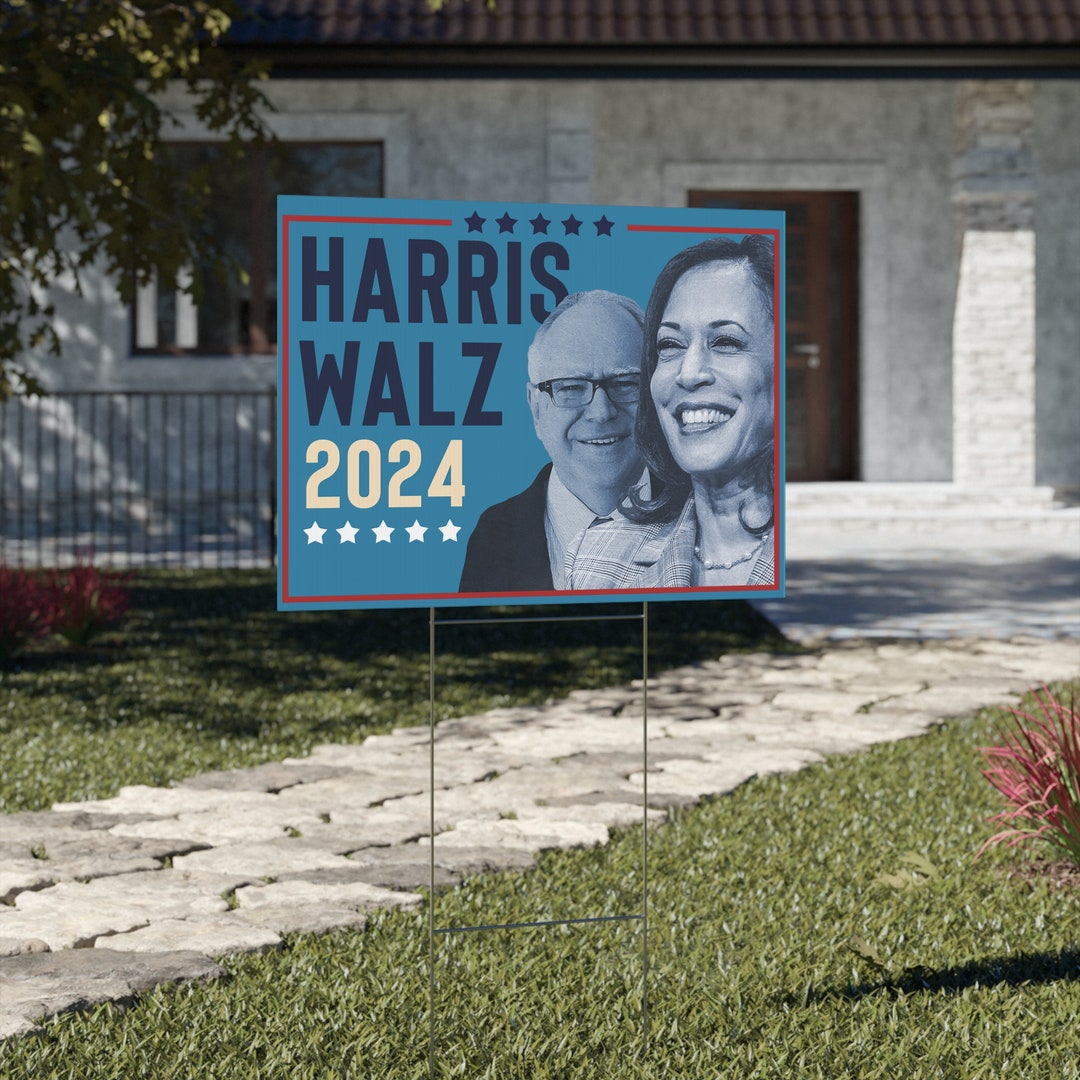 Kamala Harris Walz VP, Tim Walz VP Pick, Harris 2024 Yard Sign With Stand, Kamala Sign, Not ...