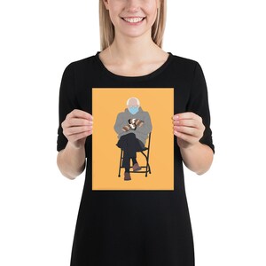 Bernie Poster - Bernie Cool Mood Poster - Bernie Mittens Poster ...