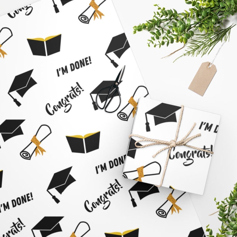 Diploma Graduation Gift Wrapping Paper for Gift Congrats | Etsy