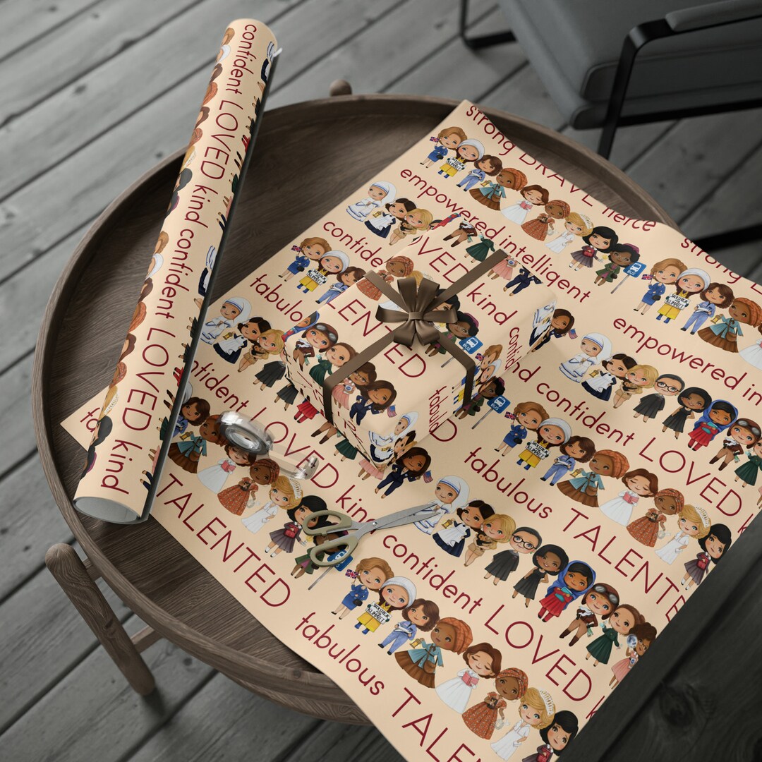 Inspirational Women With Empowering Words Gift Wrap - Influential Women ...