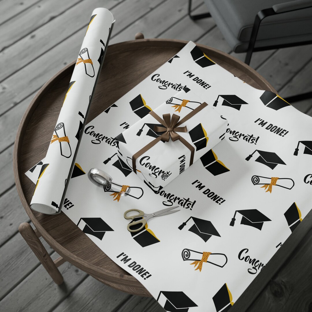 Diploma Graduation Gift Wrapping Paper for Gift Congrats Graduate Gift ...