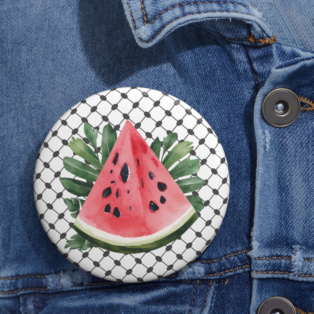 Not a Watermelon Palestine Pin Button - for Those Who Stand With ...