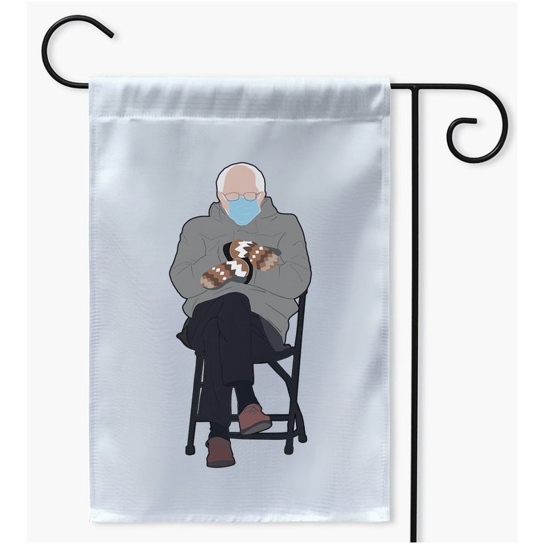 Bernie Sitting Chair Mittens Yard Flag Bernie Sitting Meme - Etsy