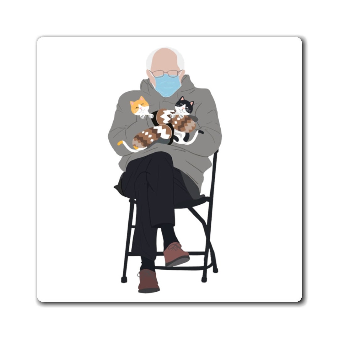Bernie Sanders Meme Magnet Bernie Sanders Mittens Holding Kittens ...