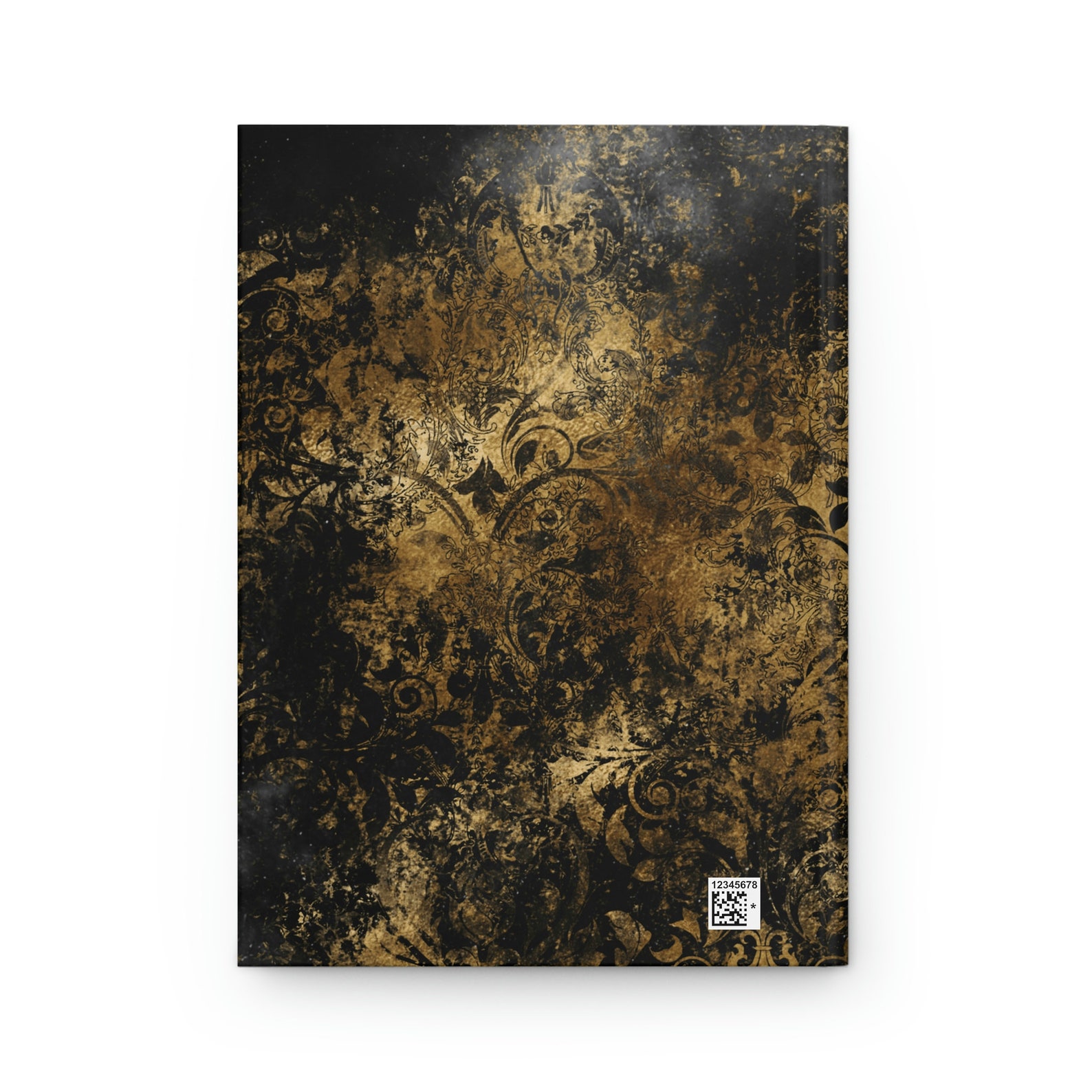 Cloudy Black Gold Pattern Print Hardcover Journal Matte Vintage Style ...
