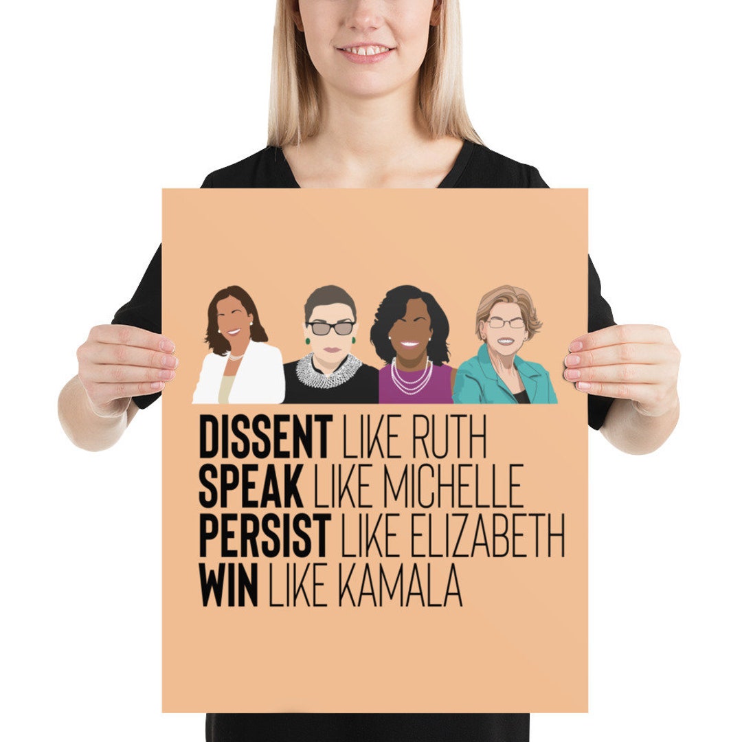 Kamala RBG Michelle Obama Elizabeth - Cartel de Mujeres Inspiradoras ...
