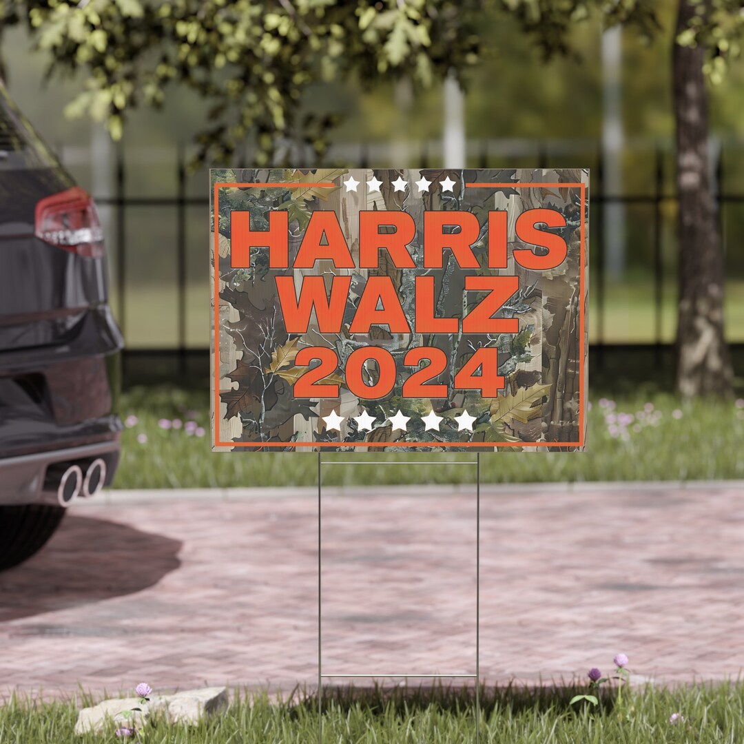 Harris Walz Camouflage Sign, Kamala Harris Sign, Harris Walz Yard Sign ...
