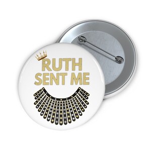 Ruth Sent Me Dissent Collar Pin - RBG Ruth Bader Ginsburg Custom Pin ...