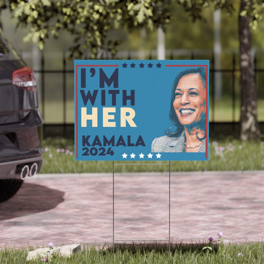 Support Kamala Harris 2024 Yard Sign With Stand, Kamala Sign, Vote ...
