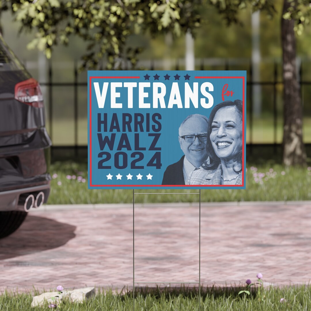 Buy Veterans for Harris Walz, Kamala Harris Sign, Harris Walz Yard Sign ...