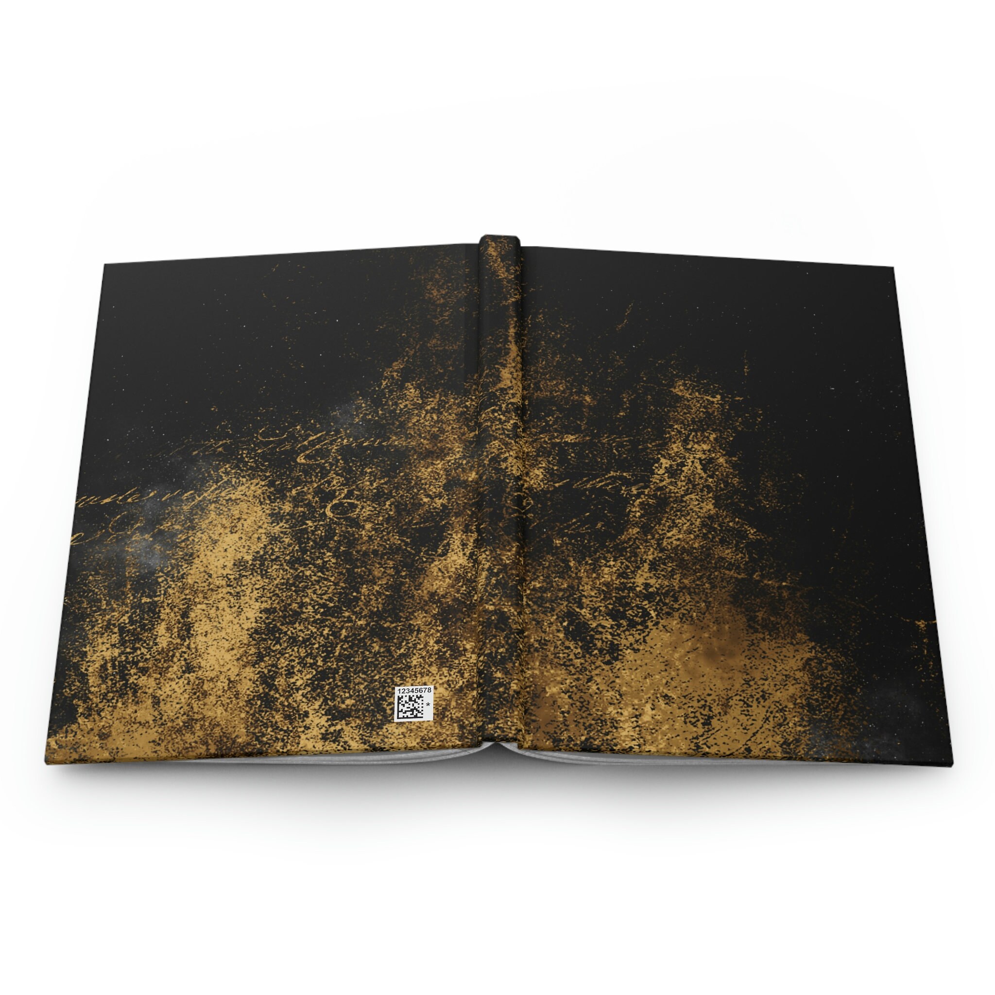 Bold Beautiful Black Gold Print Hardcover Journal Matte - Etsy