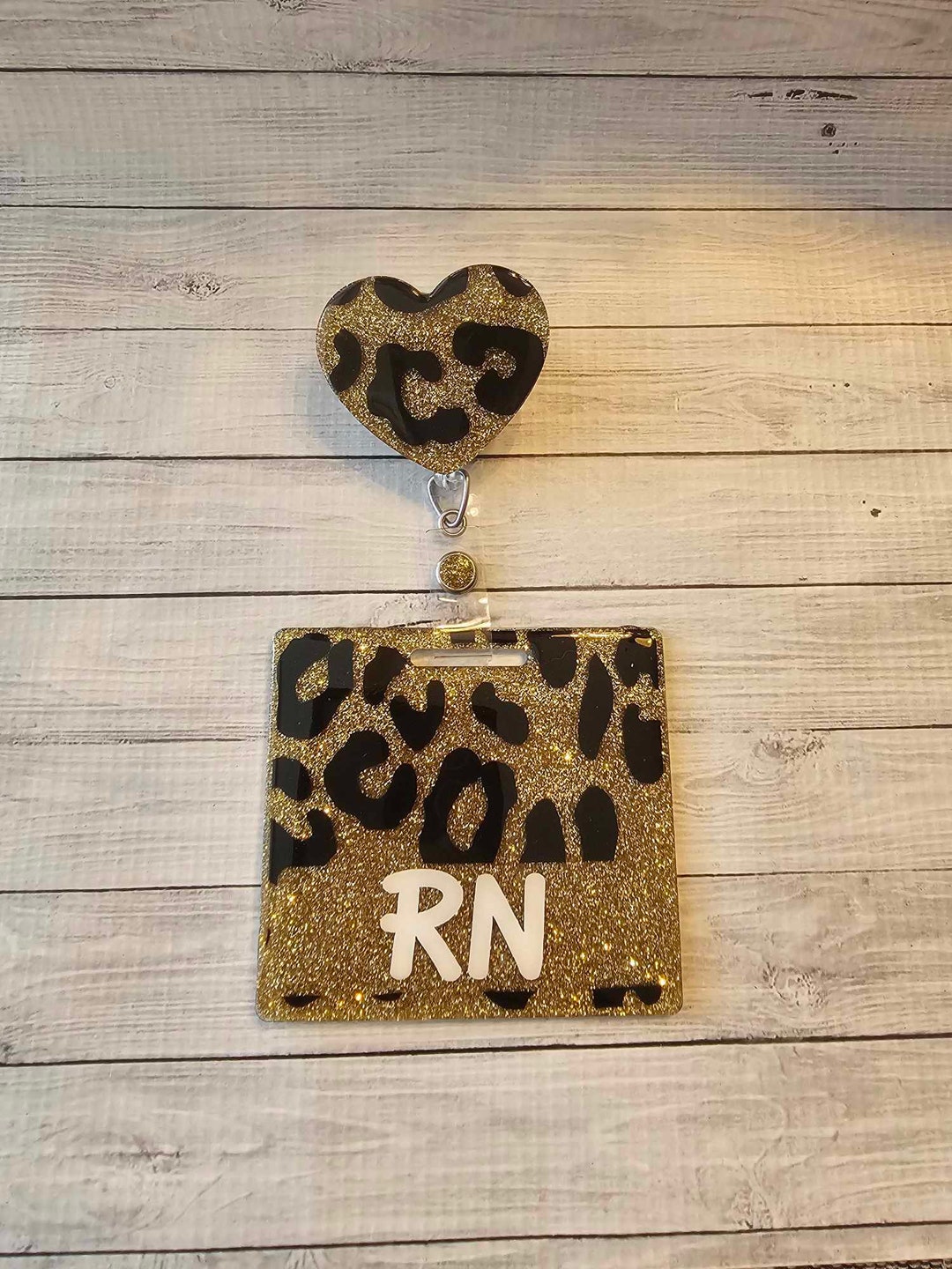 Leopard Badge Buddy and Badge Reel Set Badge Buddy Leopard Badge Buddy ...