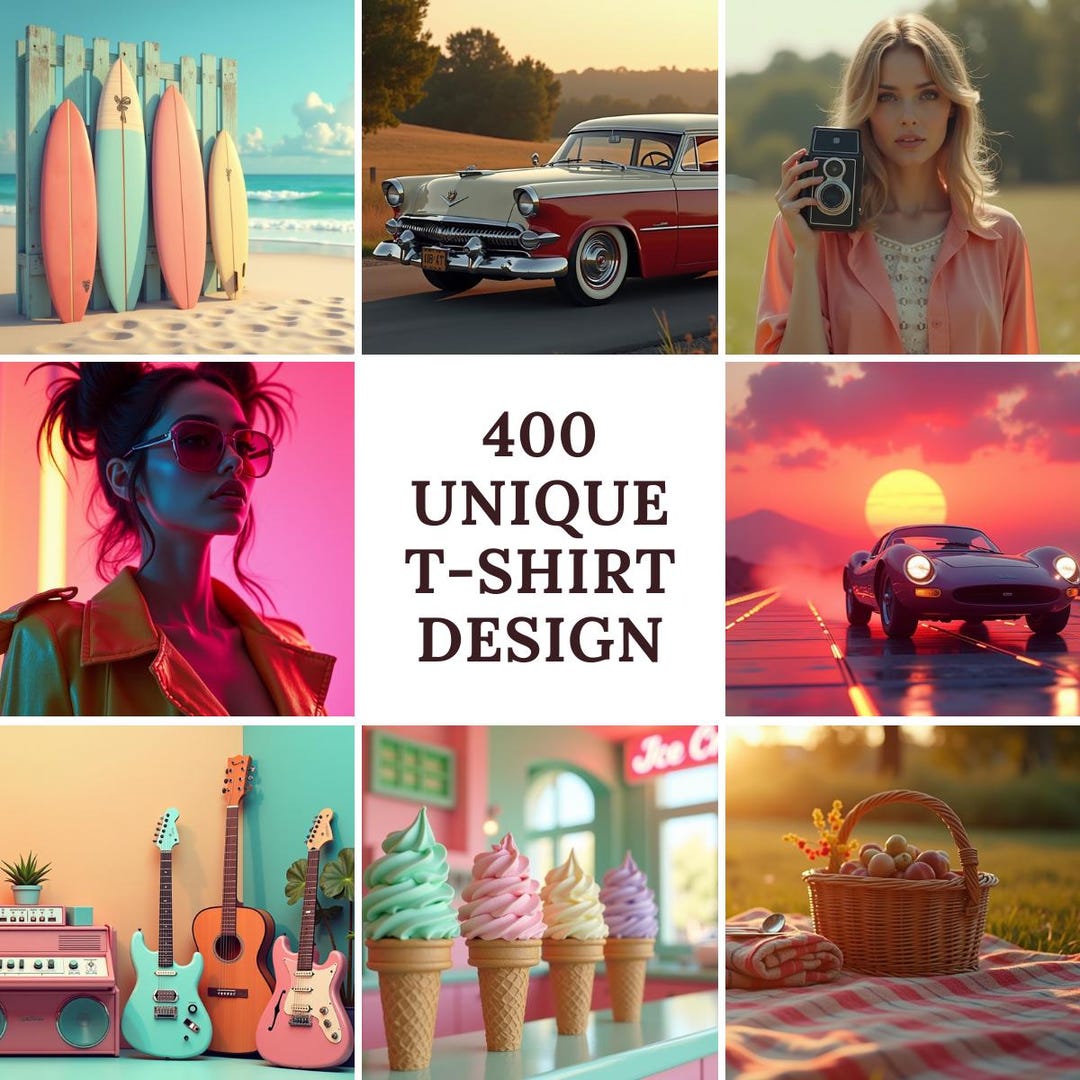 Vintage-retro Unique T-shirt Design Bundle | PNG Files for Custom ...