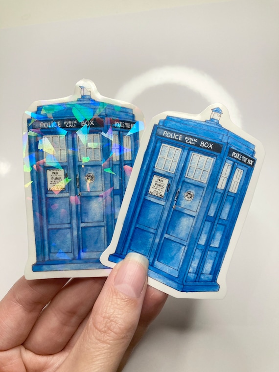 Tardis Sticker Vinyl Dr. Who Holographic Stickers British | Etsy