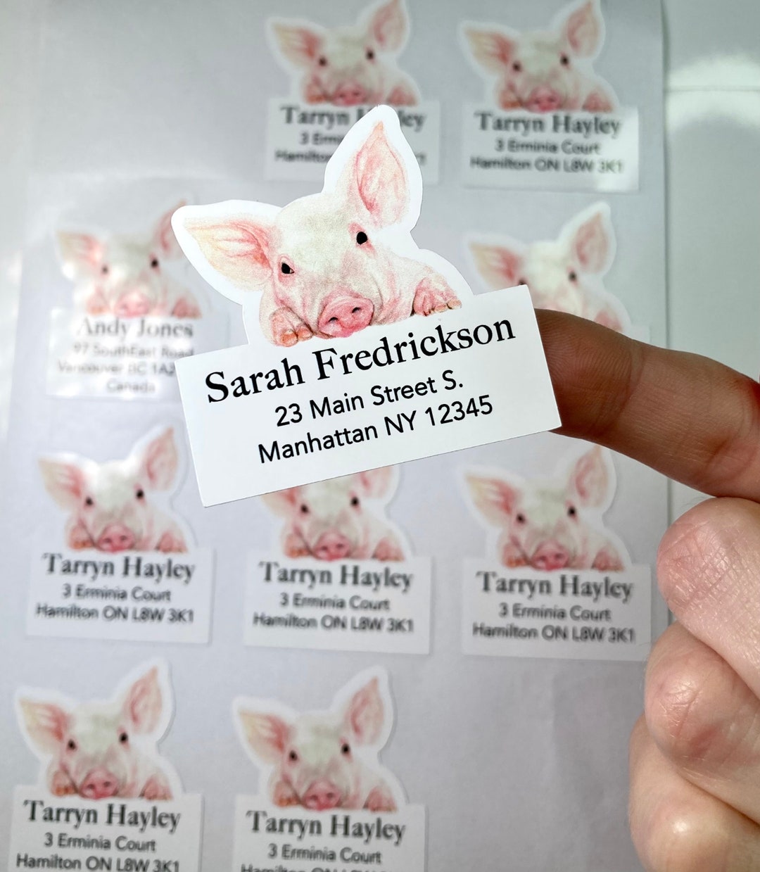 Glossy Piglet Return Address Labels | Personalize, Customize Return ...