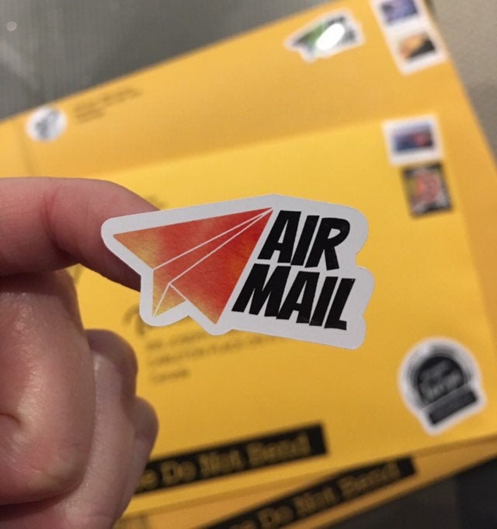 NEW: Glossy Air Mail Stickers Letterman Labels Envelope | Etsy