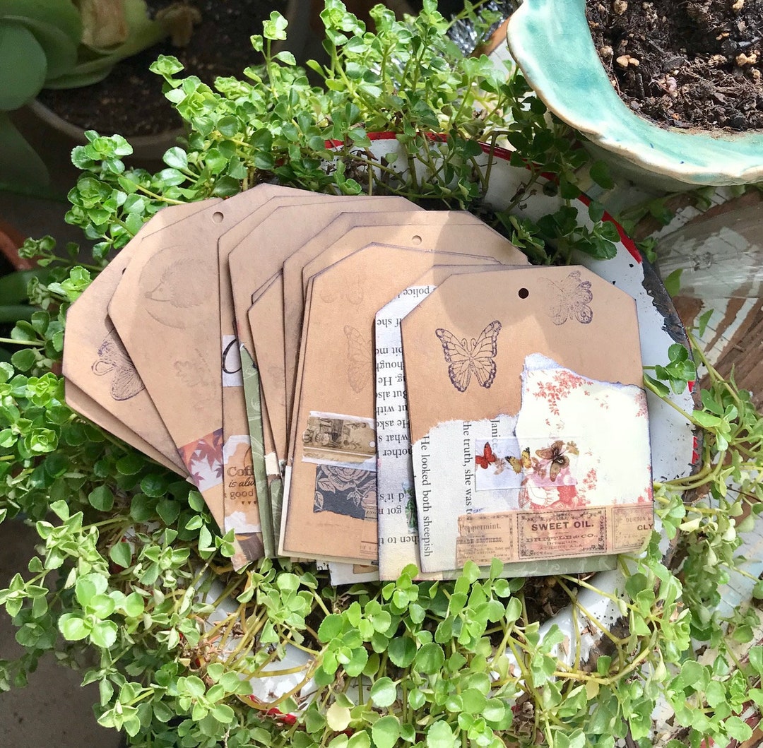 Vintage and Botanical Tags | Cottagecore Crafting - Etsy