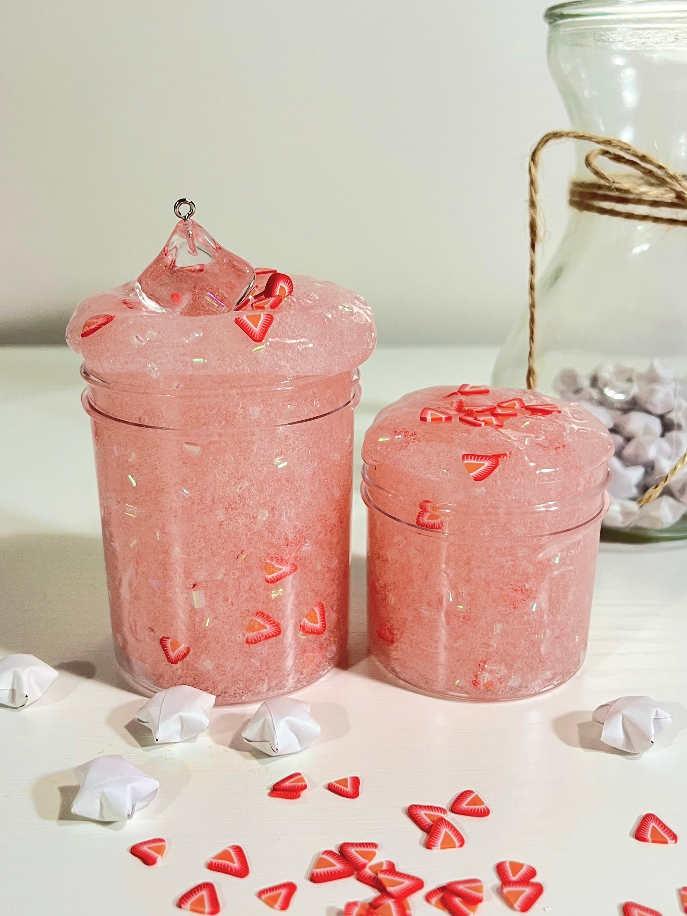 Strawberry Champagne Slime 2oz/4oz Bingsu Slime SCENTED - Etsy