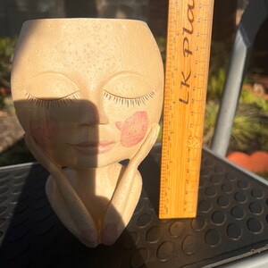 Resin Girl Face Flower Pot - Etsy