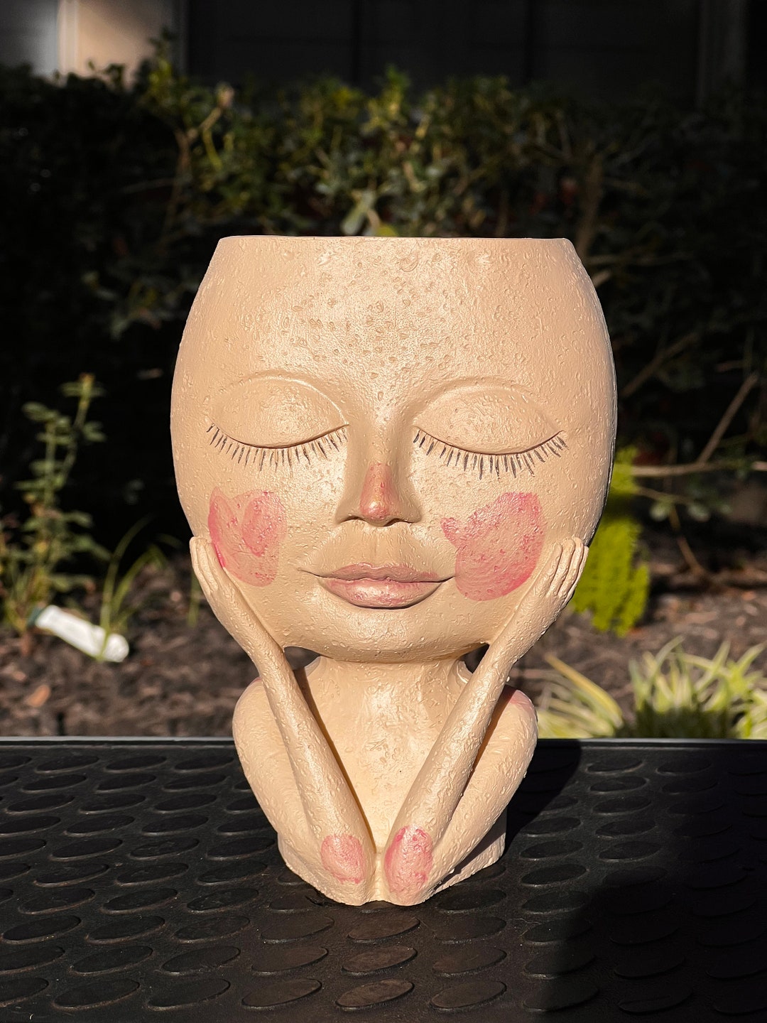Resin Girl Face Flower Pot - Etsy