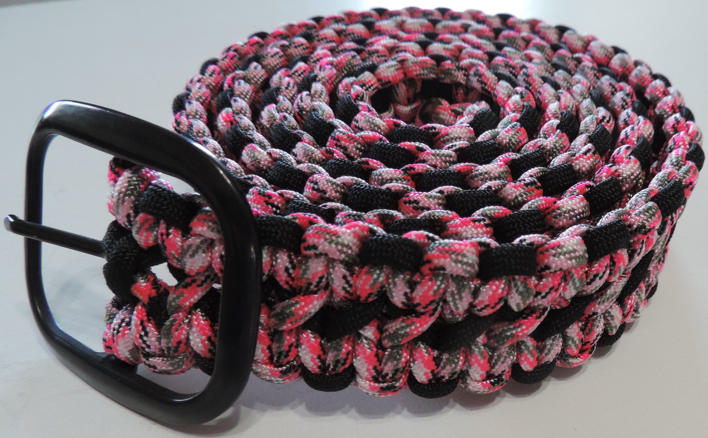 Homemade Pink and Black Paracord Belt - Etsy
