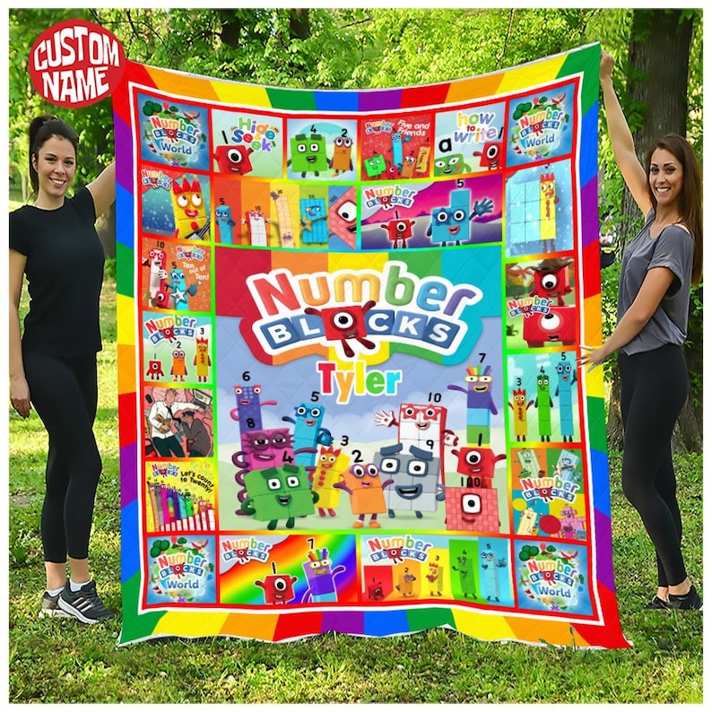 Custom Numberblocks Quilt Blanket Numberblocks Personalized - Etsy