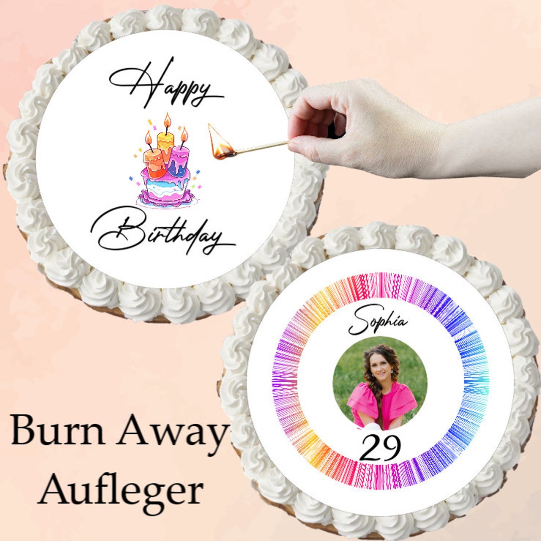 Cake Topper Set Burn Away Cake Decoration Cake Picture Edible Paper ...