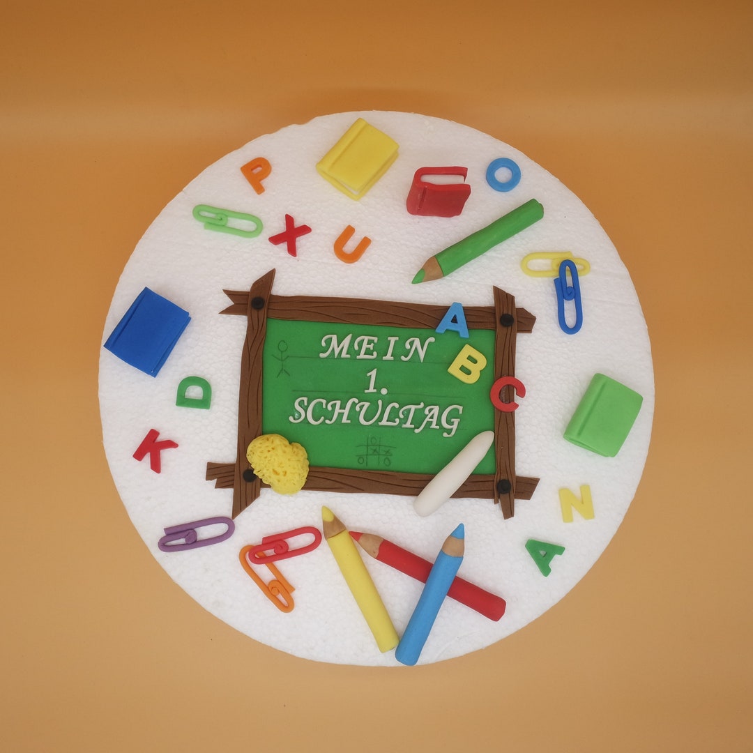Sugar Decoration, School Enrollment, Cake Topper, School Day, Pens ...