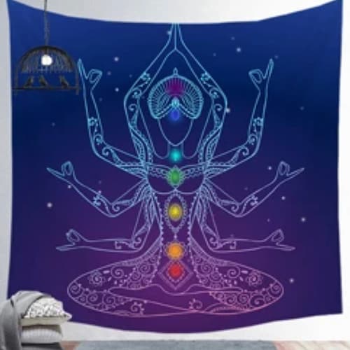 Chakra Meditation Tapestry Chakra Wall Hanging Chakras | Etsy