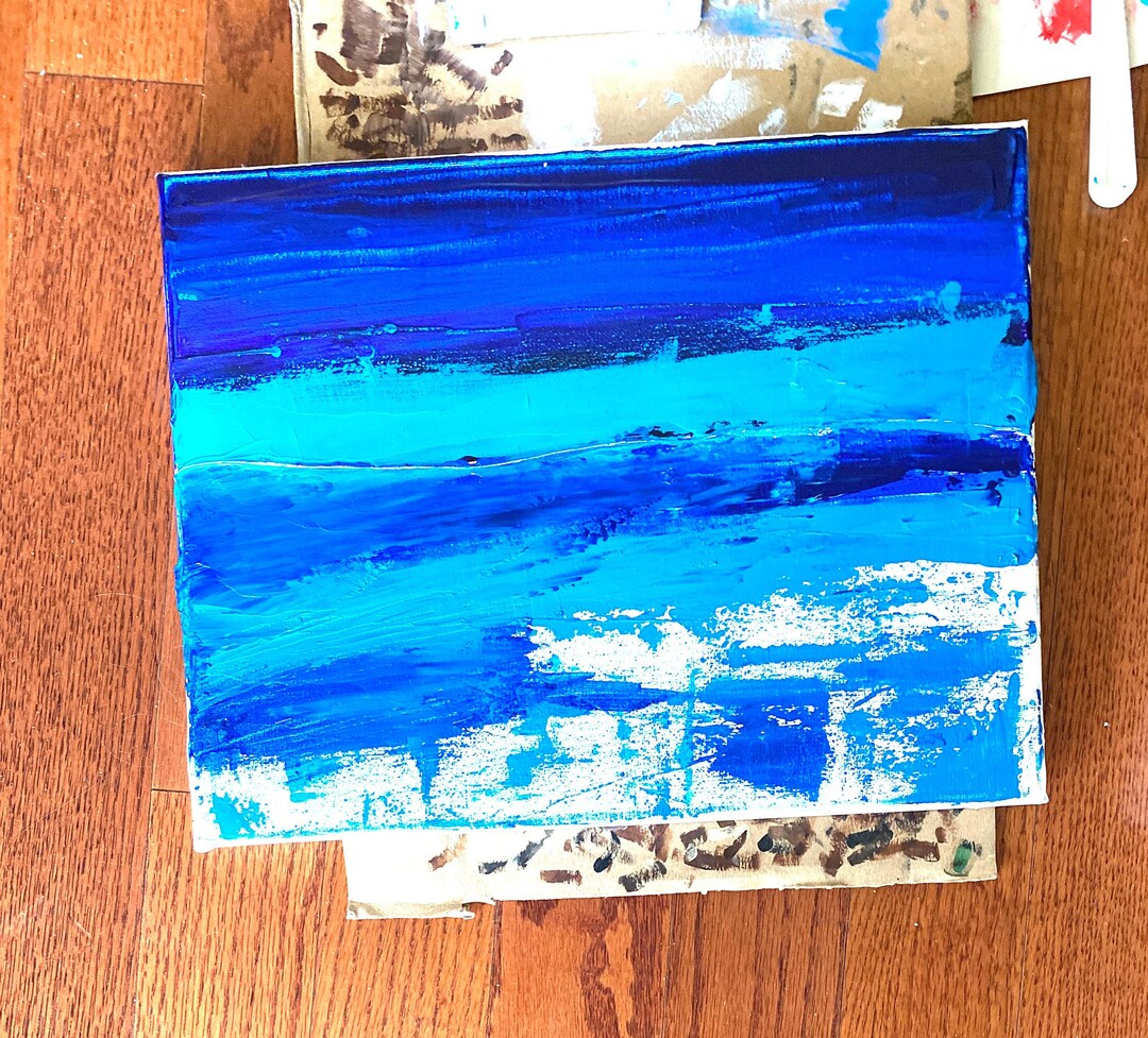 Snow and Water - Acrylic Smear Painting - Etsy