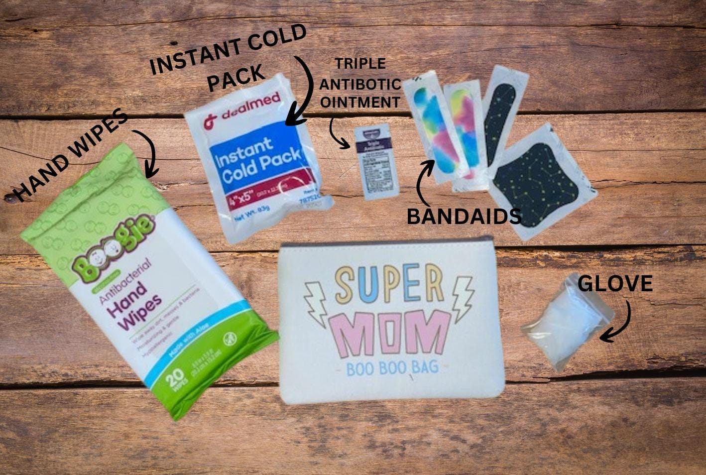 Super Mom Boo Boo Bag, Bandaid Bag, Ouchie Bag, Travel Bag, New Mom ...